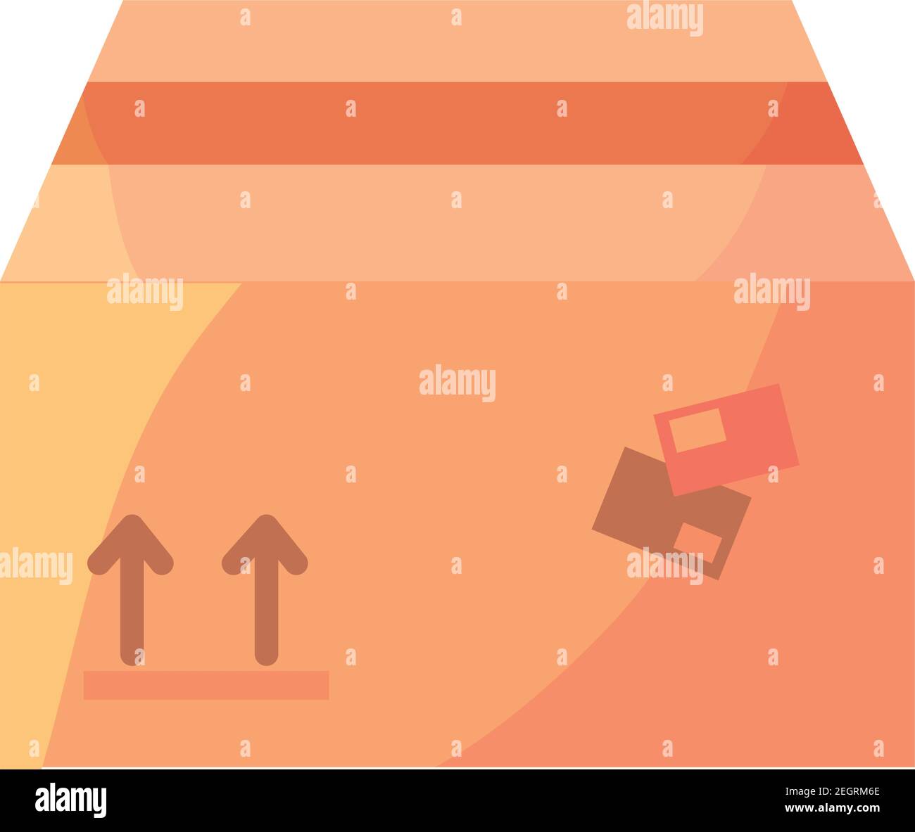 carton box with arrows up delivery service icon vector illustration ...