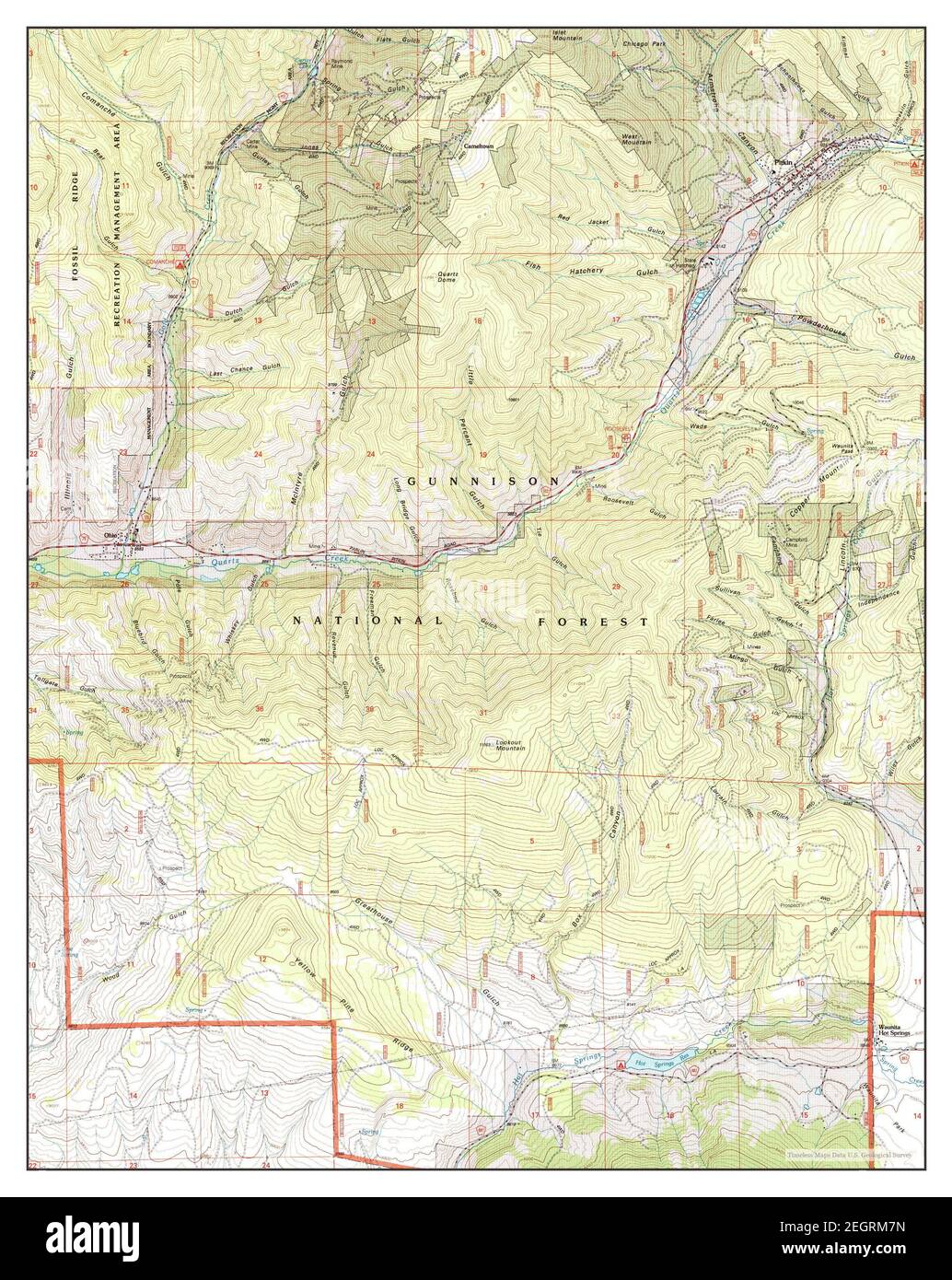 Map of pitkin hi-res stock photography and images - Alamy