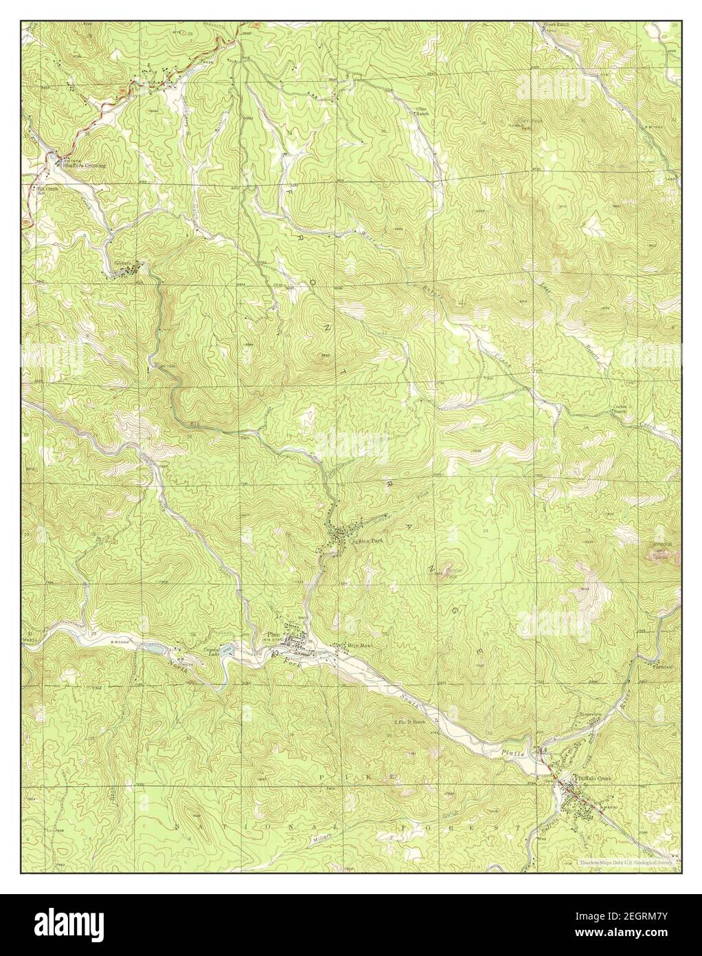 Pine, Colorado, map 1945, 1:24000, United States of America by Timeless ...