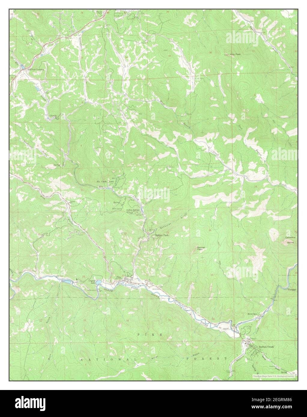 Pine, Colorado, map 1965, 1:24000, United States of America by Timeless ...
