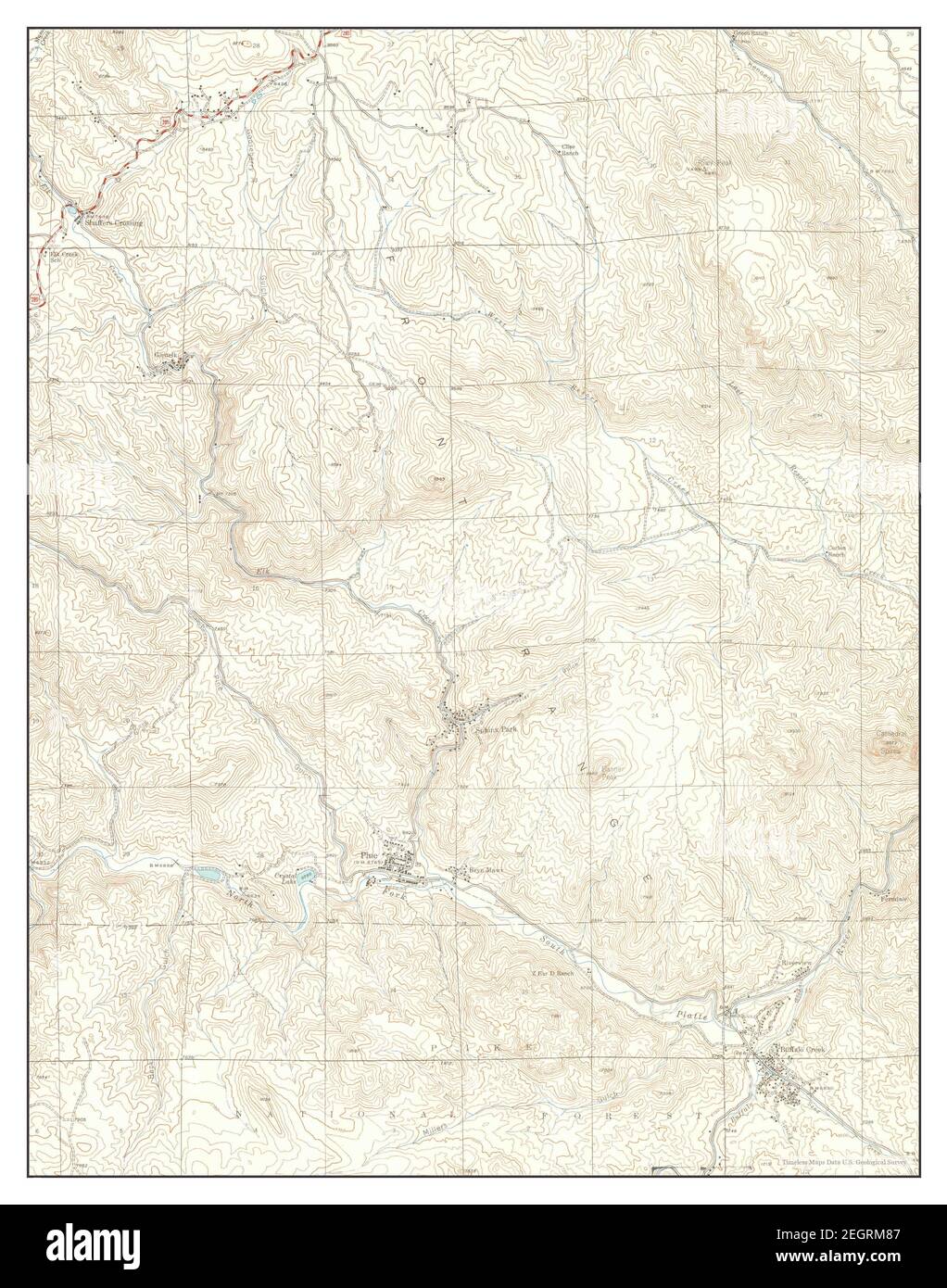 Pine, Colorado, map 1945, 1:24000, United States of America by Timeless ...