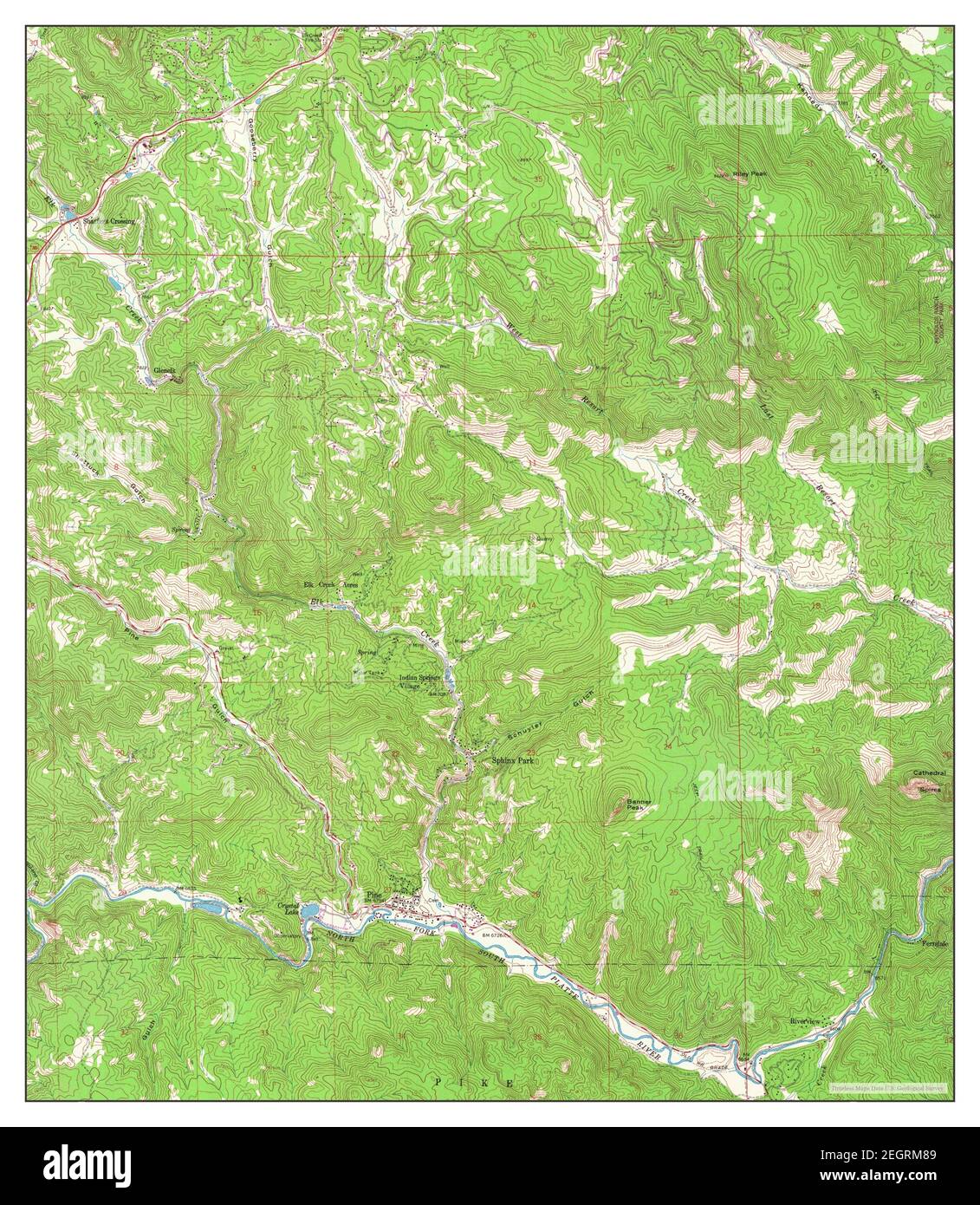 Pine, Colorado, map 1965, 1:24000, United States of America by Timeless ...