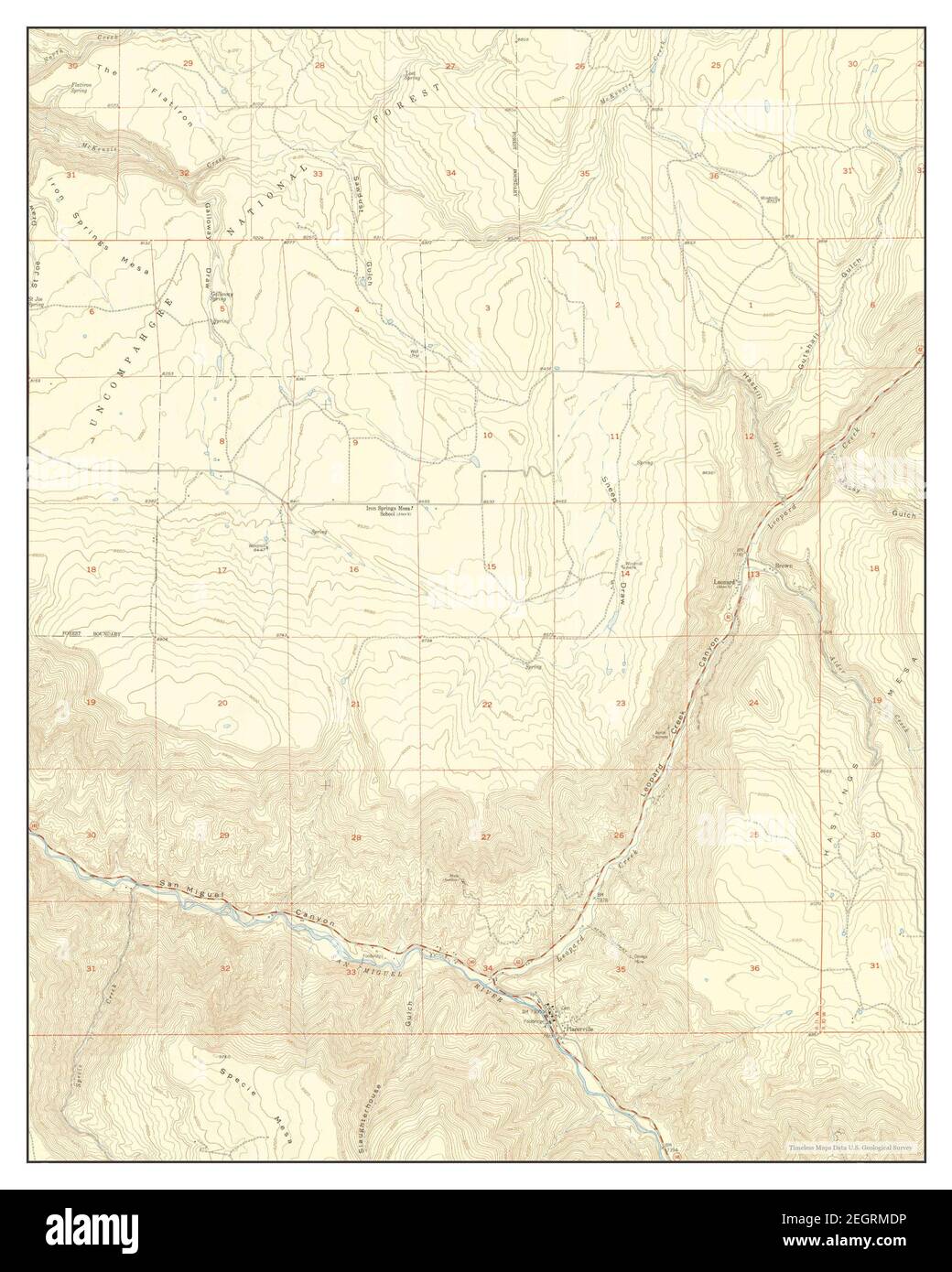 Placerville colorado map hi-res stock photography and images - Alamy