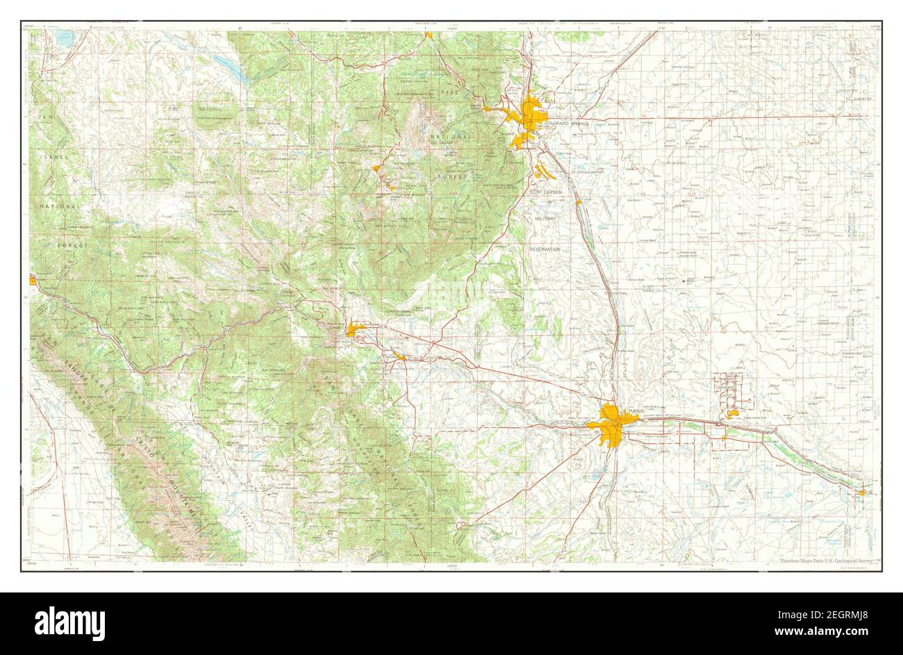 Pueblo, Colorado, map 1954, 1:250000, United States of America by ...