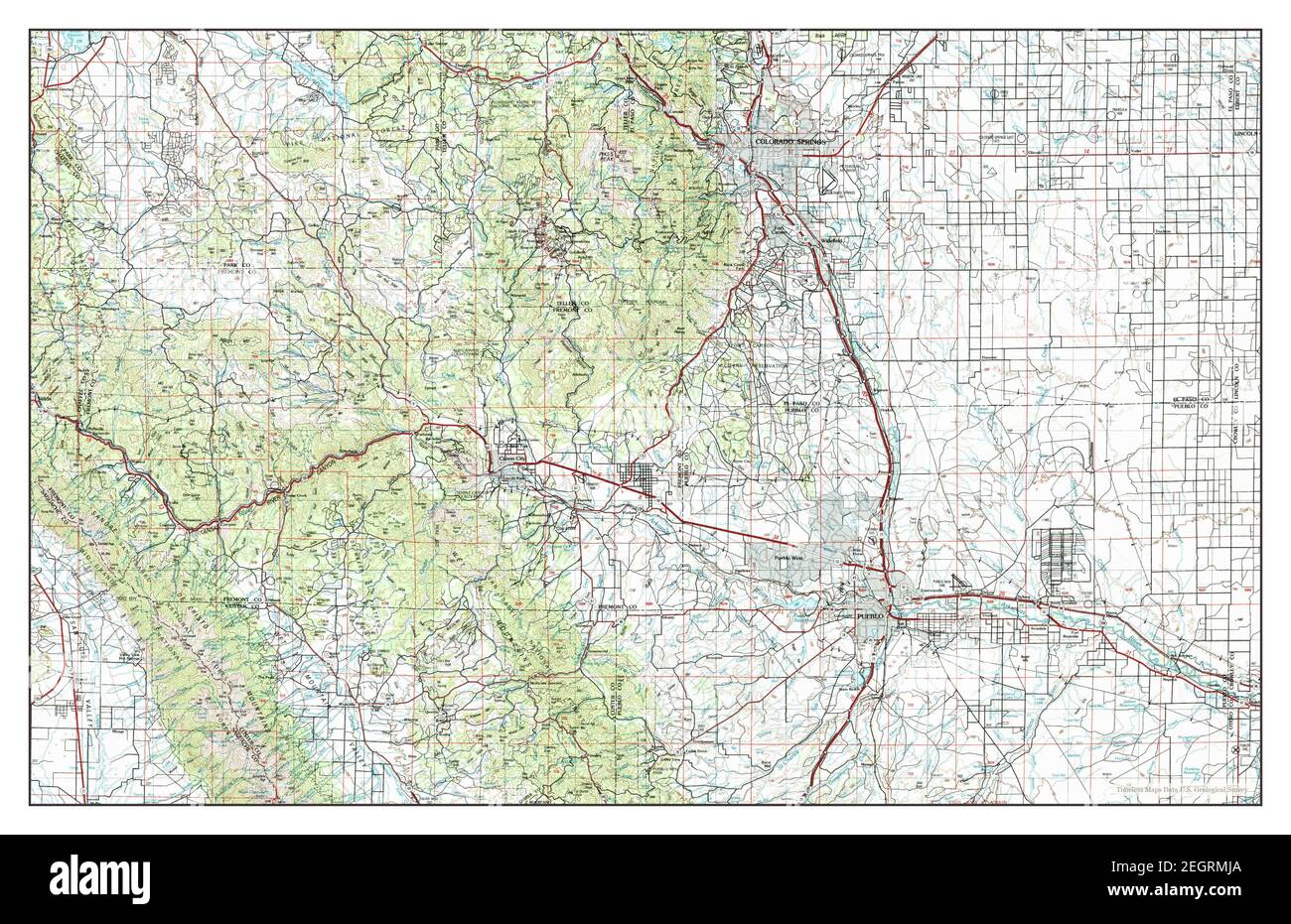 Pueblo map Cut Out Stock Images & Pictures - Alamy