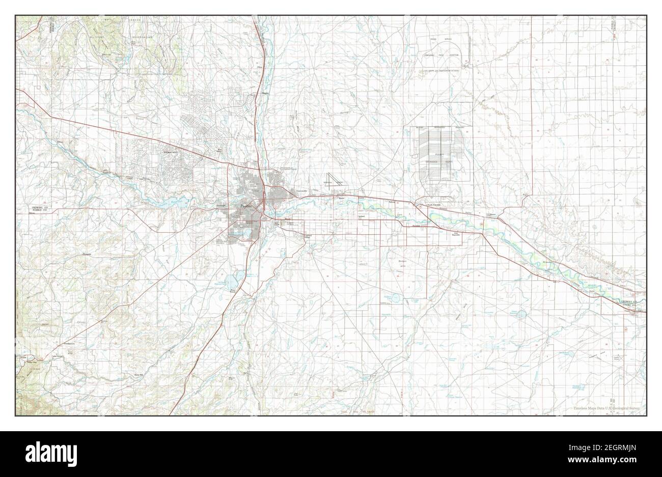 Pueblo, Colorado, map 1981, 1:100000, United States of America by ...