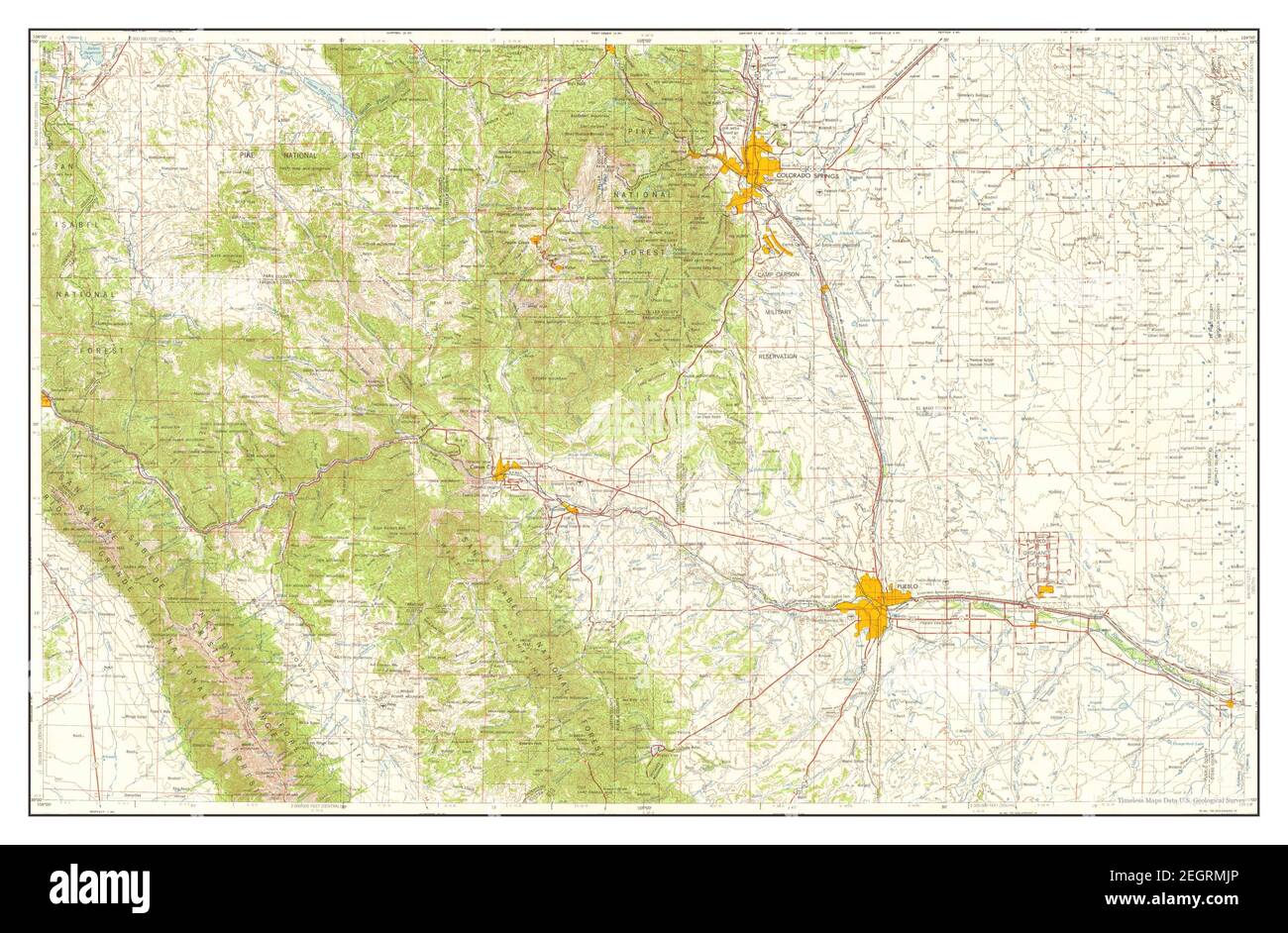 Pueblo, Colorado, map 1958, 1:250000, United States of America by ...