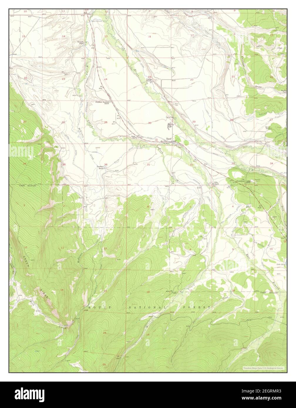 Rand, Colorado, map 1956, 1:24000, United States of America by Timeless ...