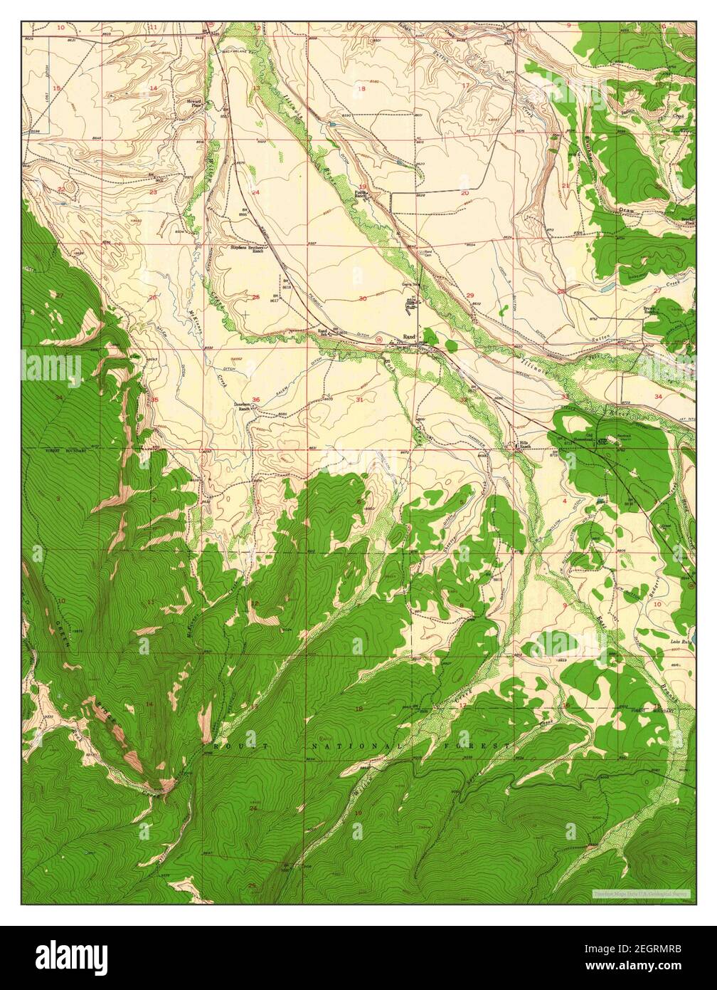 Rand, Colorado, map 1956, 1:24000, United States of America by Timeless ...