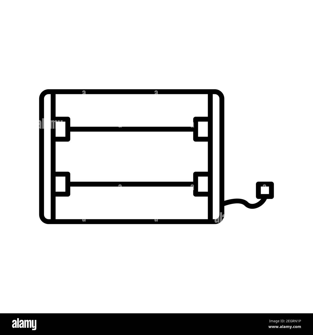 Illustration of electric heater line vector icon isolated on white ...