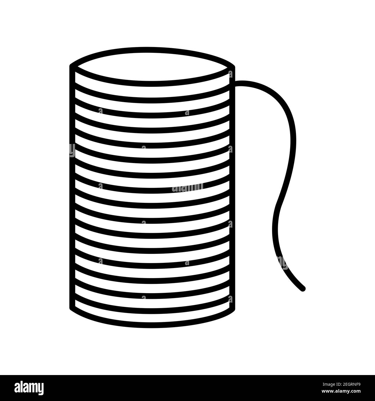 Illustration of thread line vector icon isolated on white background ...