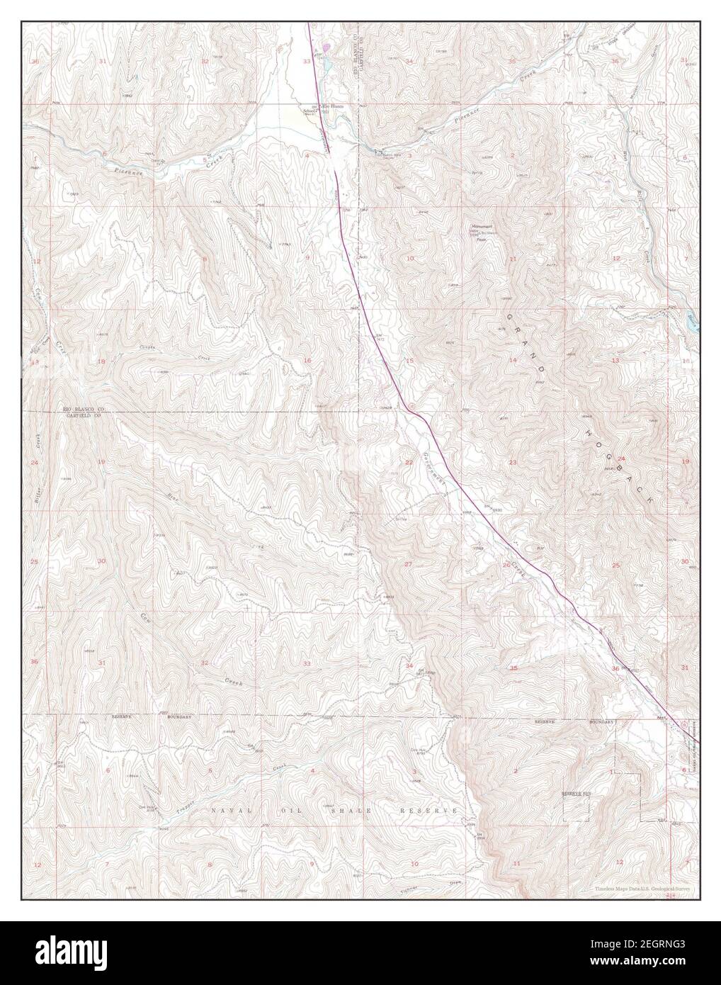 Rio blanco county map hi-res stock photography and images - Alamy