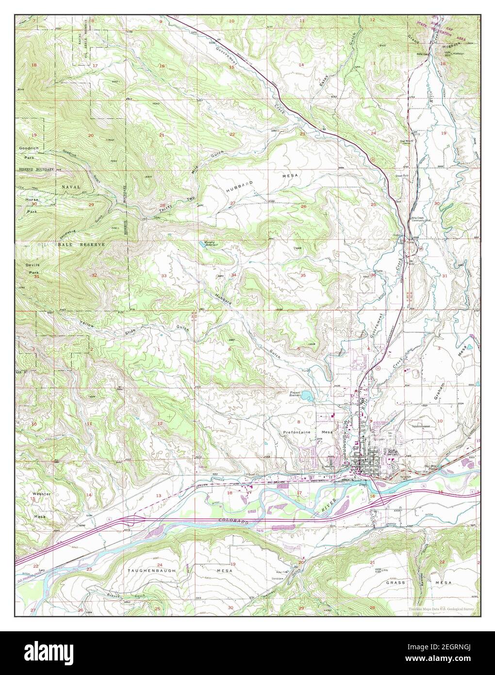 Rifle, Colorado, map 1952, 1:24000, United States of America by ...