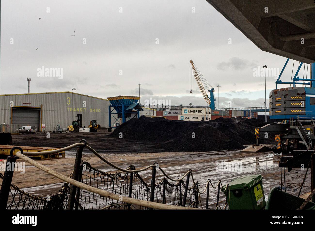 Port of Tyne, England. 18th February 2021. Loading of the last of the ...