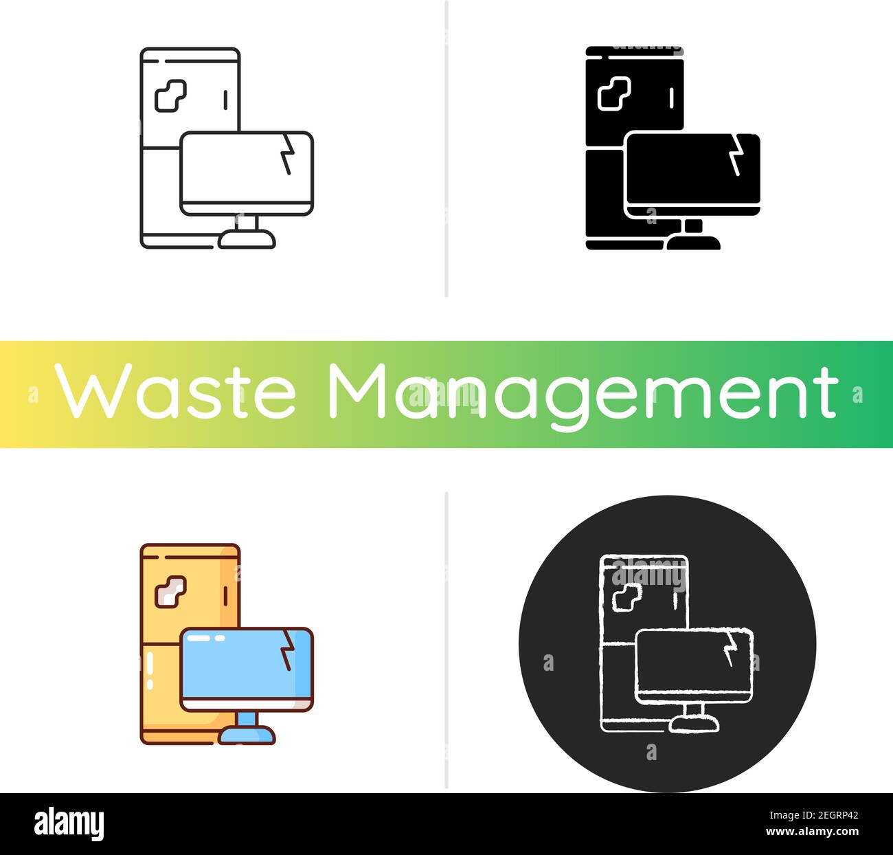 Electronic waste icon Stock Vector Image & Art - Alamy