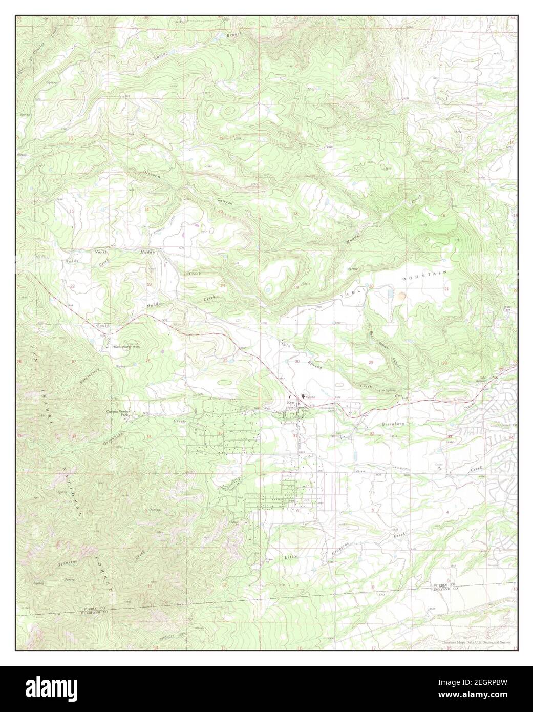 Rye, Colorado, map 1969, 1:24000, United States of America by Timeless ...