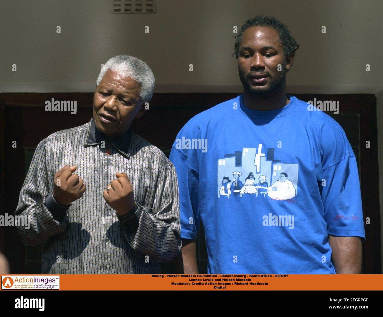 Lennox lewis and nelson mandela hi-res stock photography and images - Alamy