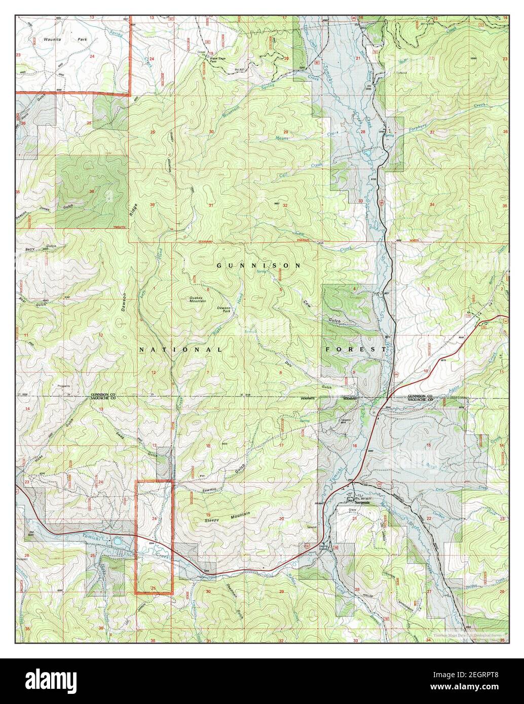 Sargents, Colorado, map 2001, 1:24000, United States of America by ...