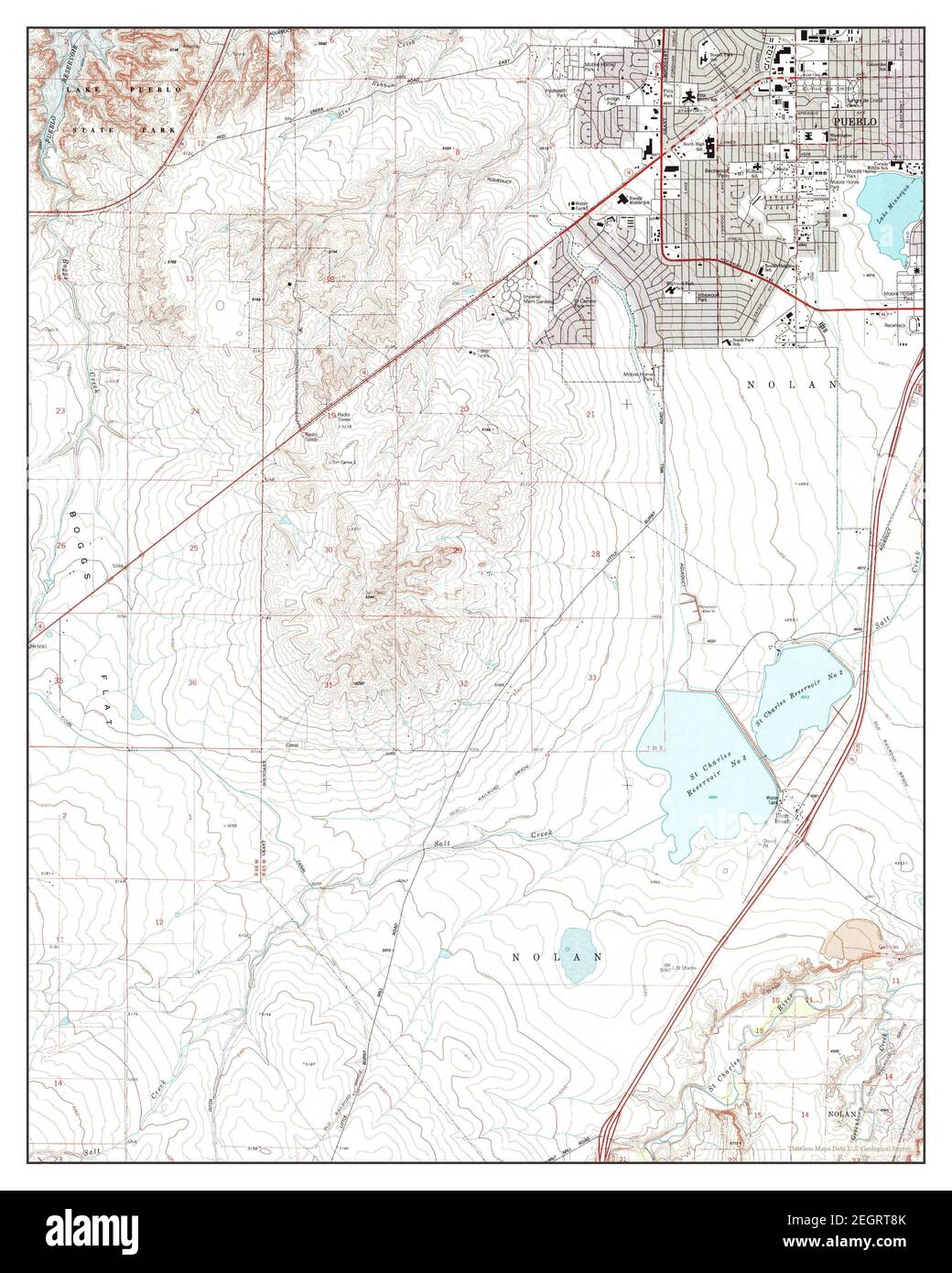 Southwest Pueblo, Colorado, map 1961, 1:24000, United States of America ...