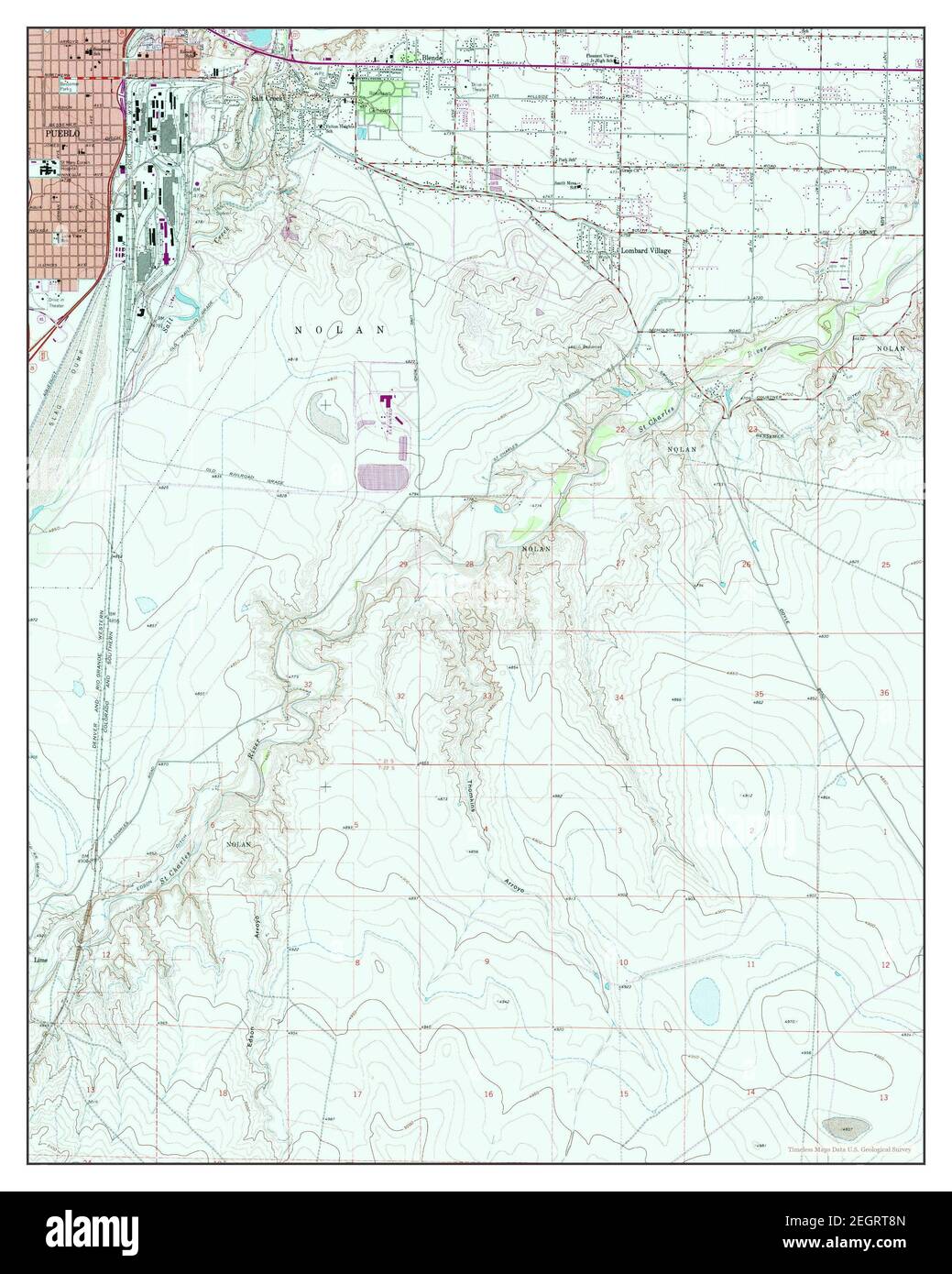 Southeast Pueblo, Colorado, map 1960, 1:24000, United States of America ...