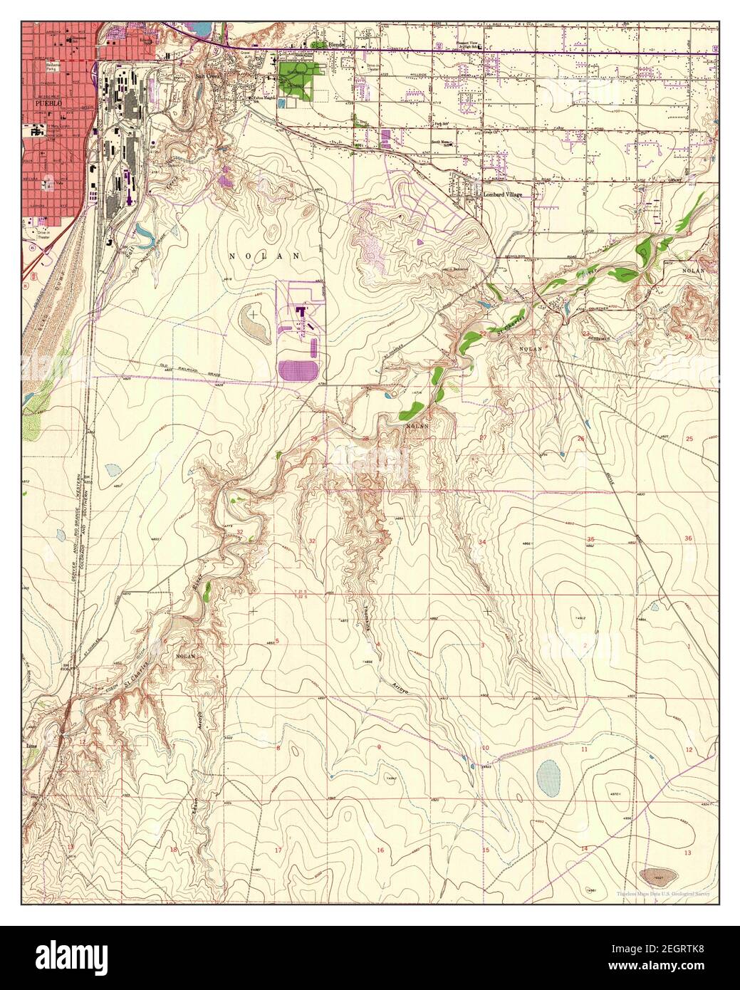 Southeast Pueblo, Colorado, map 1960, 1:24000, United States of America ...