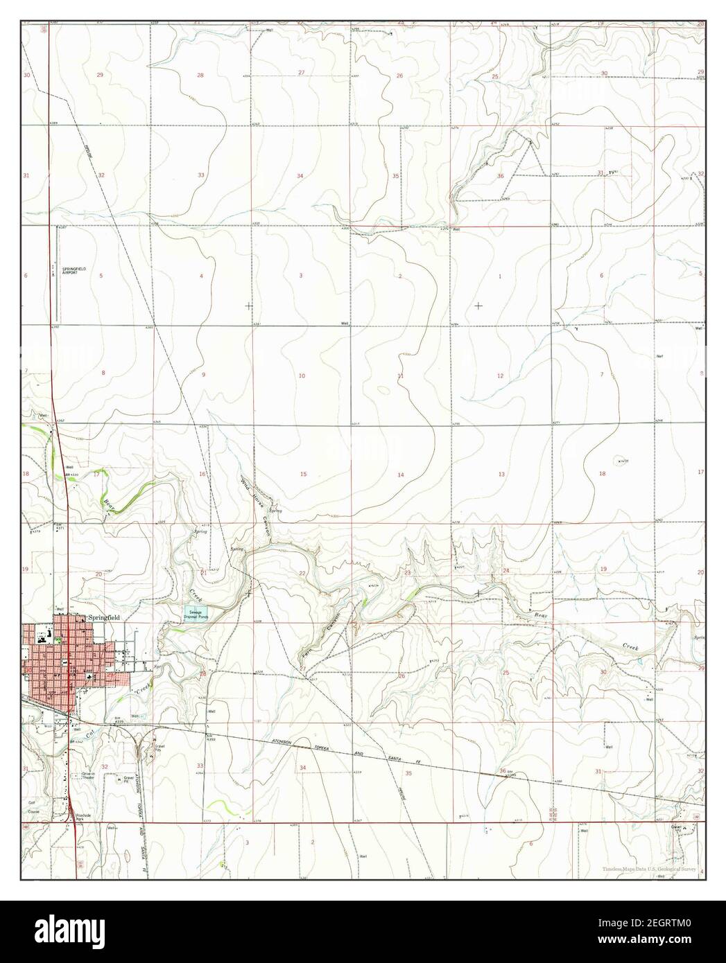 Springfield East, Colorado, map 1978, 1:24000, United States of America ...