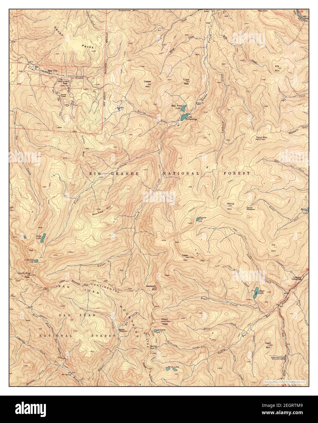 Spar City, Colorado, map 1957, 1:62500, United States of America by ...