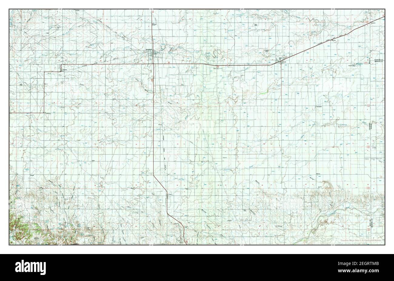 Springfield, Colorado, map 1984, 1:100000, United States of America by ...