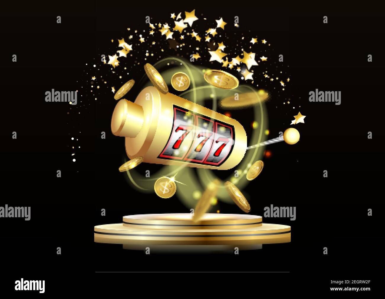 Big win slots 777 banner casino. Vector illustration Stock Vector Image ...