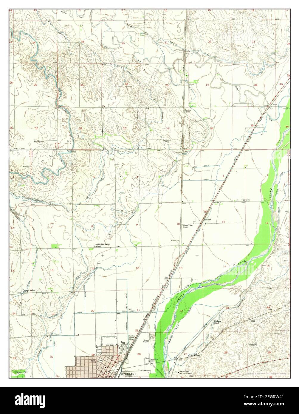 Sterling North, Colorado, map 1951, 1:24000, United States of America ...