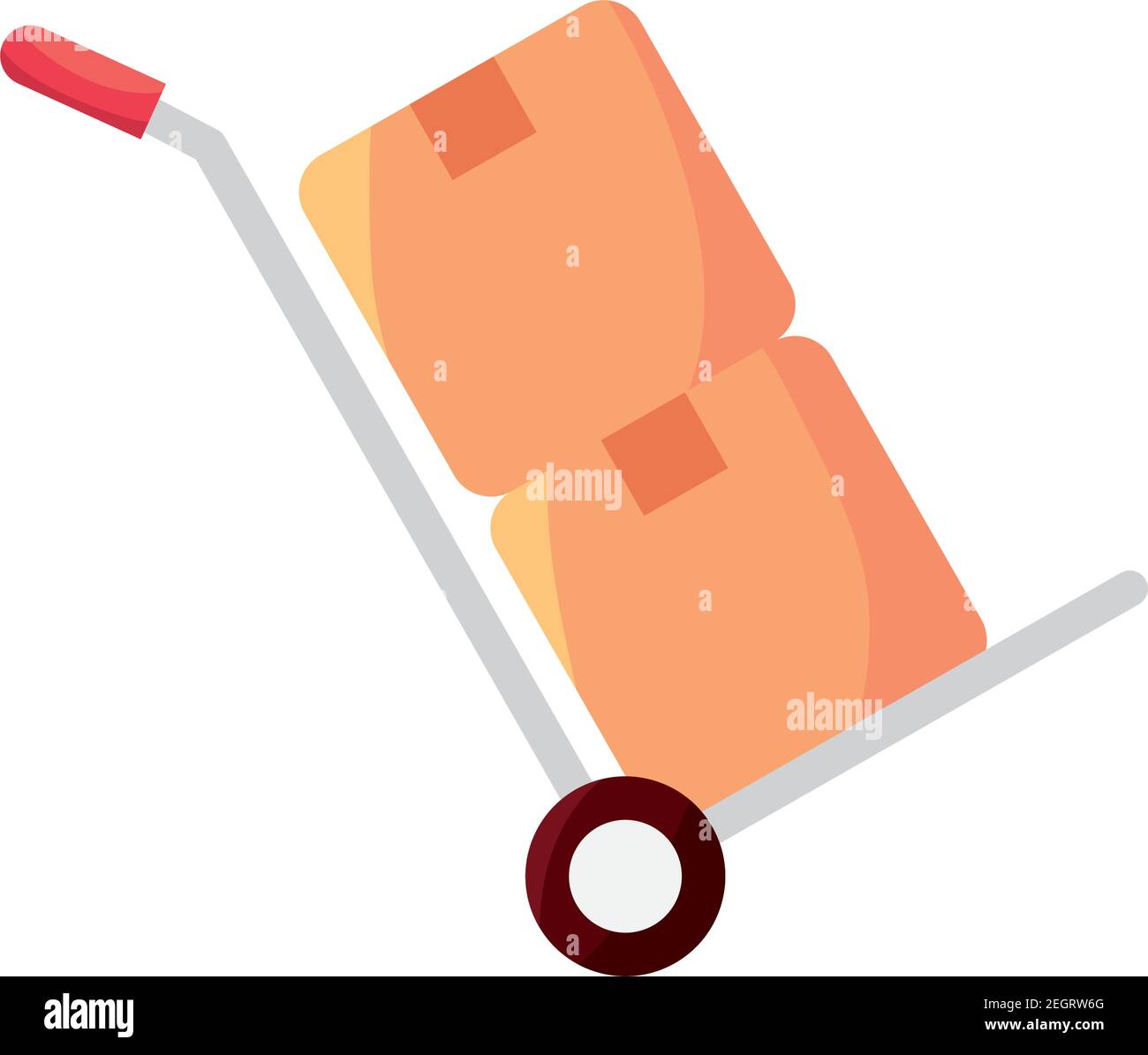 carton boxes in cart delivery service vector illustration design Stock ...
