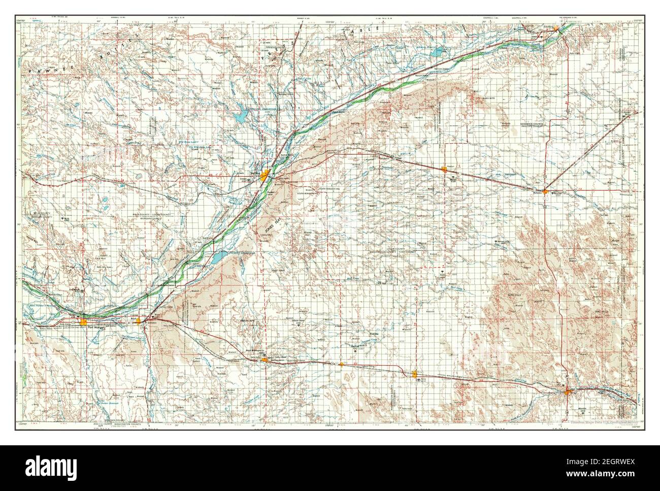 Sterling, Colorado, map 1954, 1:250000, United States of America by ...