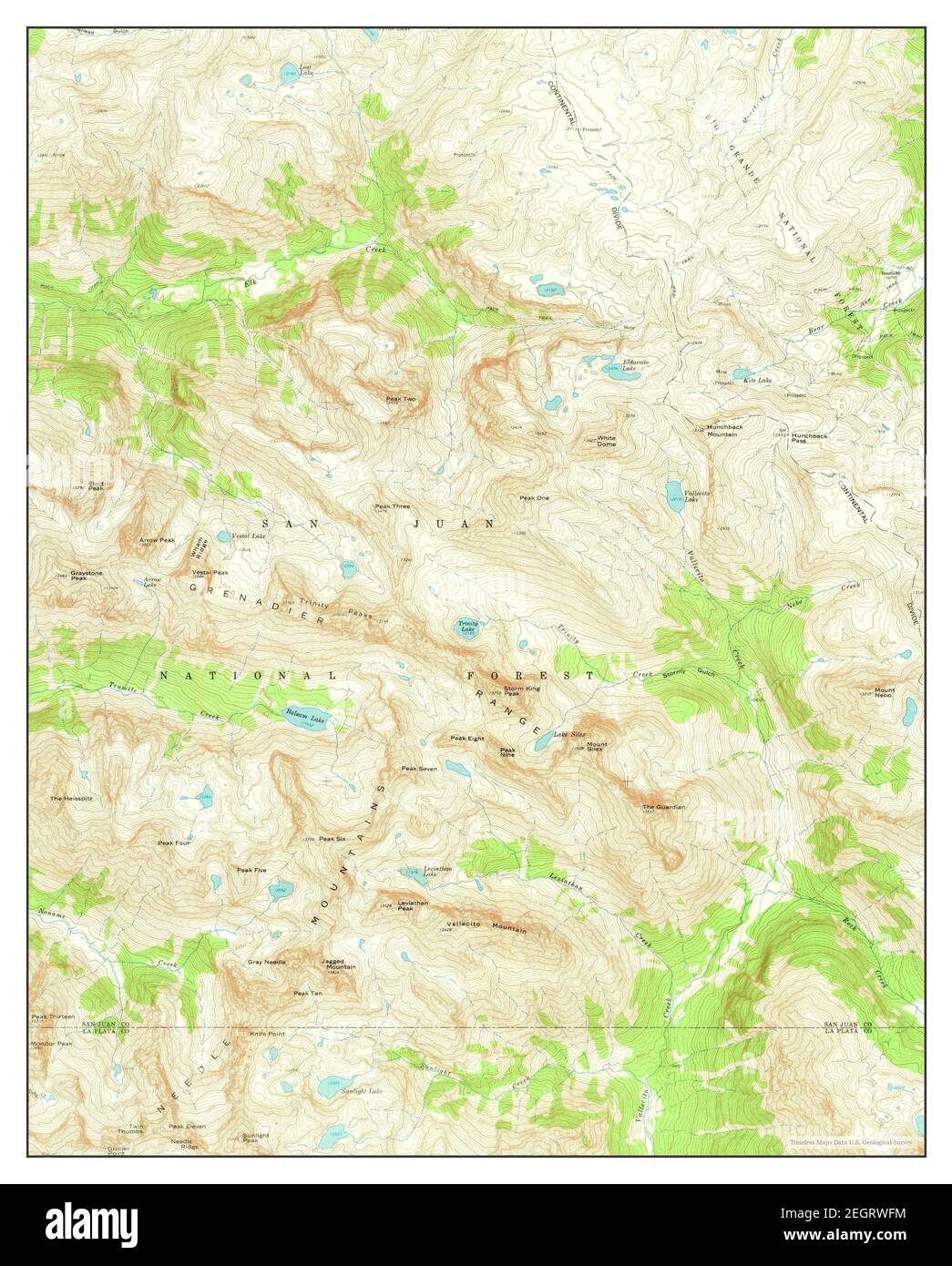 Storm King Peak, Colorado, map 1964, 1:24000, United States of America ...