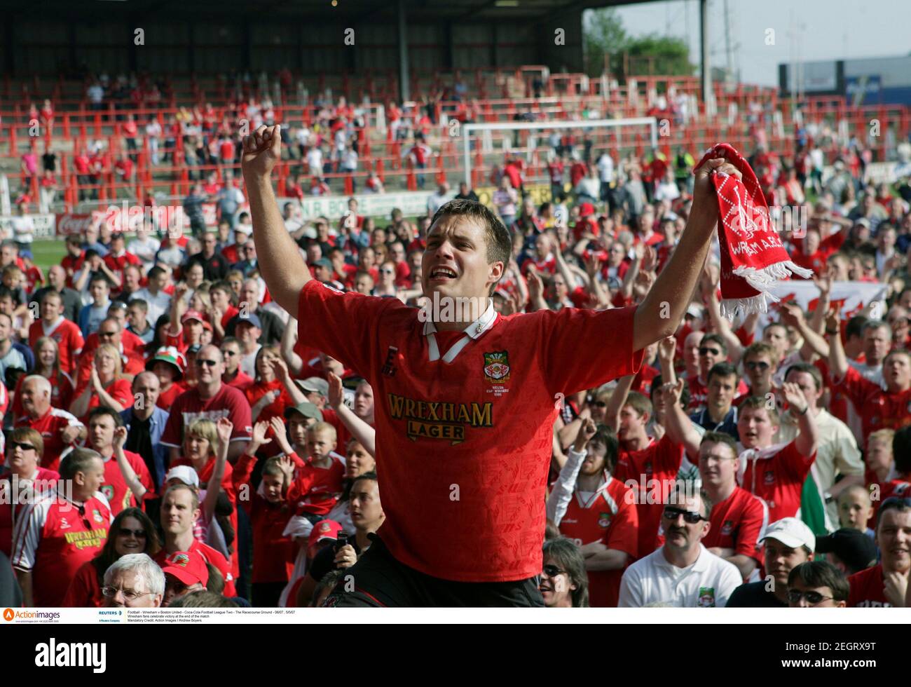 Wrexham celebrate with their fans hi-res stock photography and images ...
