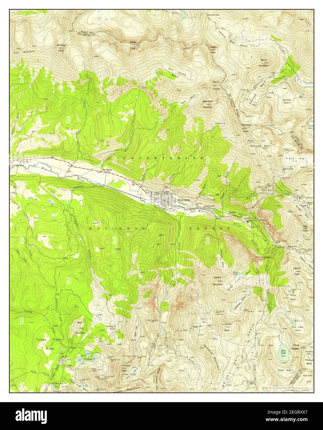 Map of telluride hi-res stock photography and images - Alamy