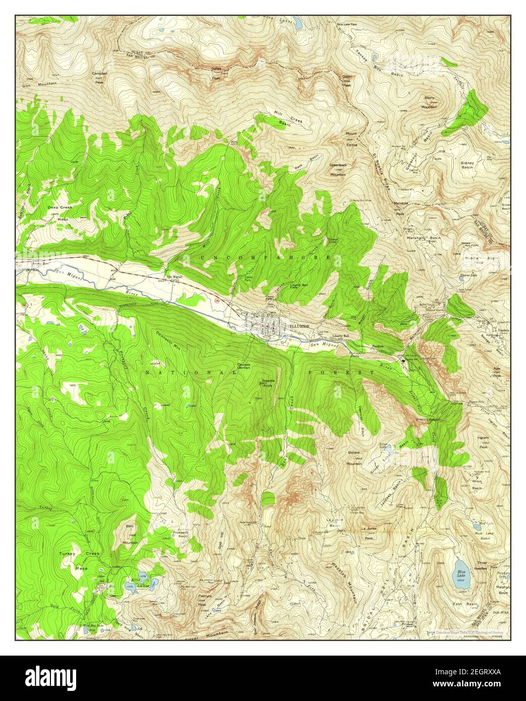 Map Of Telluride High Resolution Stock Photography and Images - Alamy