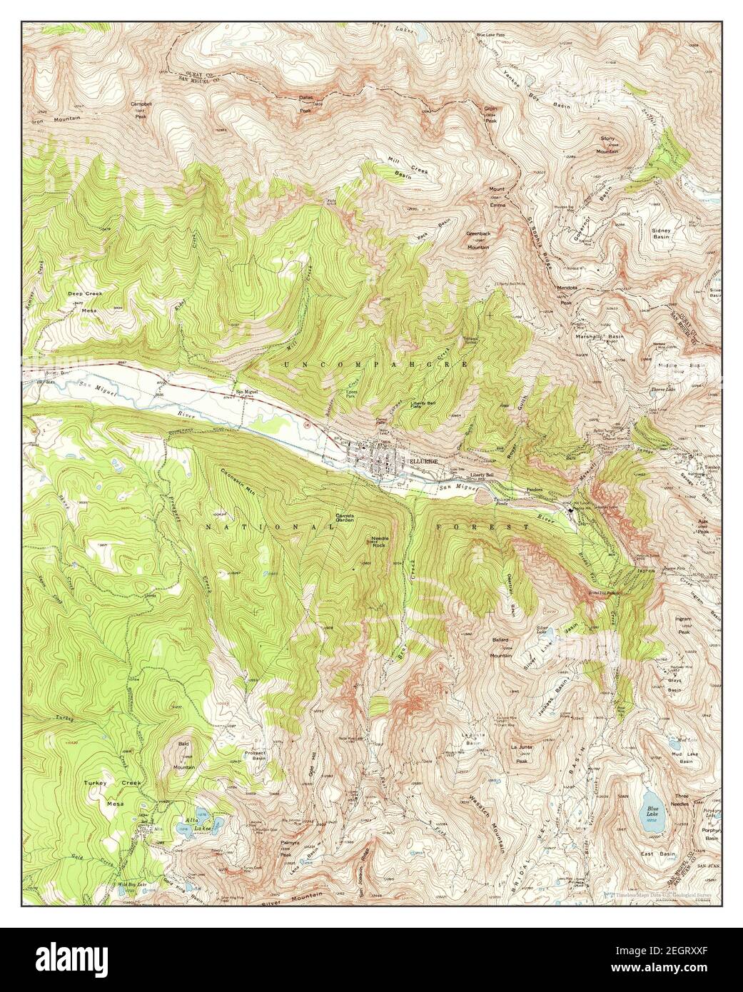 Map of telluride hi-res stock photography and images - Alamy