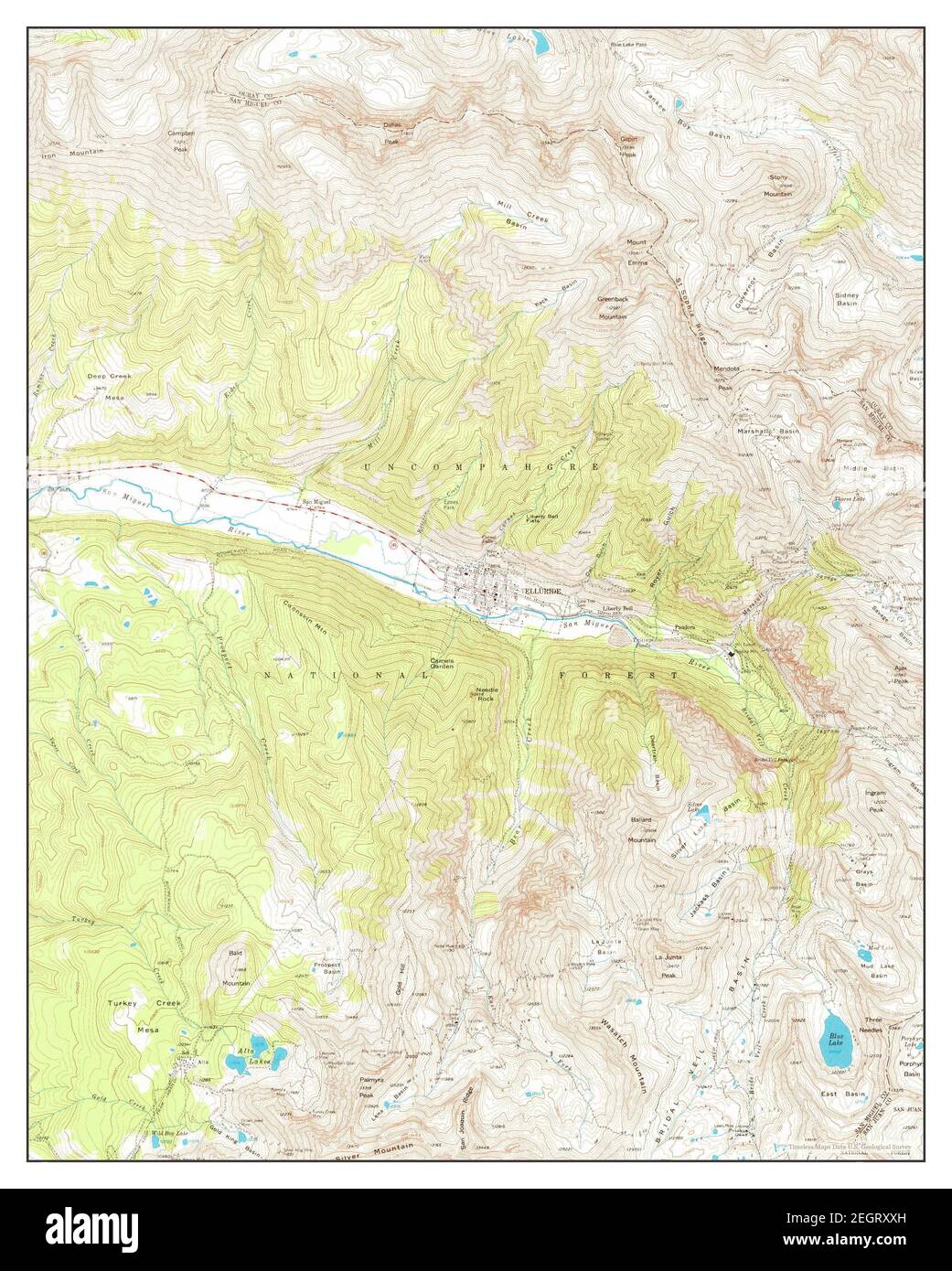 Telluride map hi-res stock photography and images - Alamy