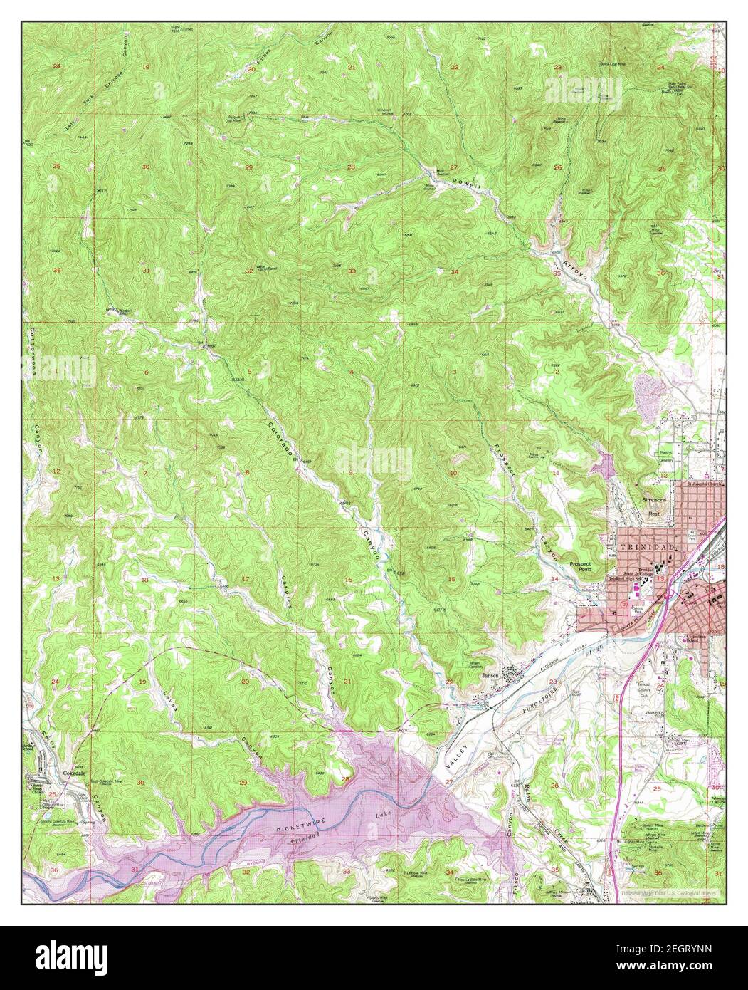 Trinidad road map hi-res stock photography and images - Alamy