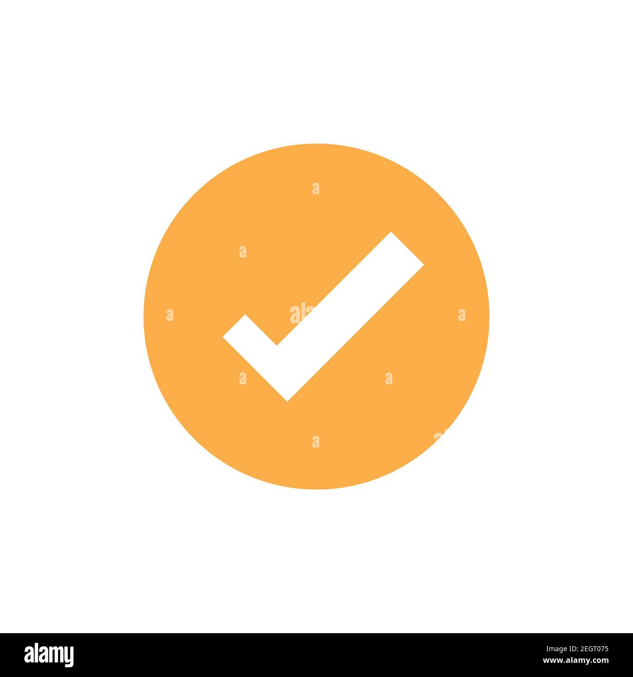 Orange check mark in check box Cut Out Stock Images & Pictures - Alamy