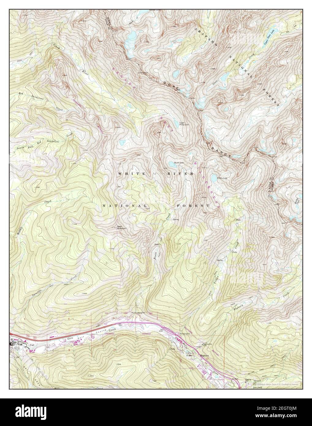 Map of vail colorado hi-res stock photography and images - Alamy