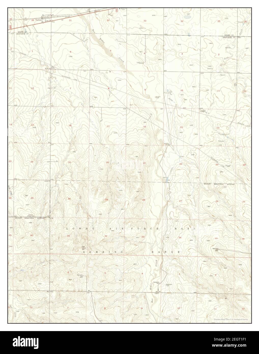 Watkins, Colorado, map 1954, 1:24000, United States of America by ...