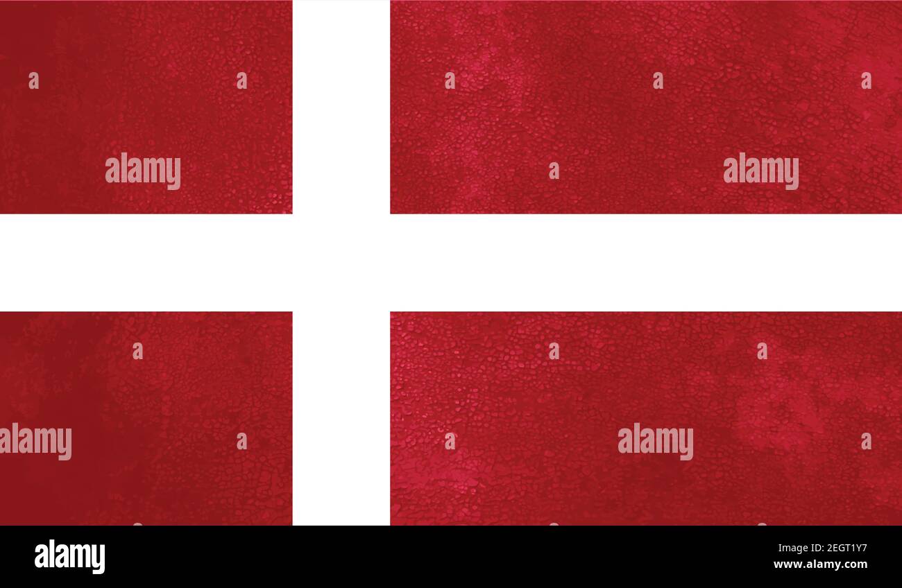 Denmark flag with waving grunge texture. Vector background Stock Vector ...