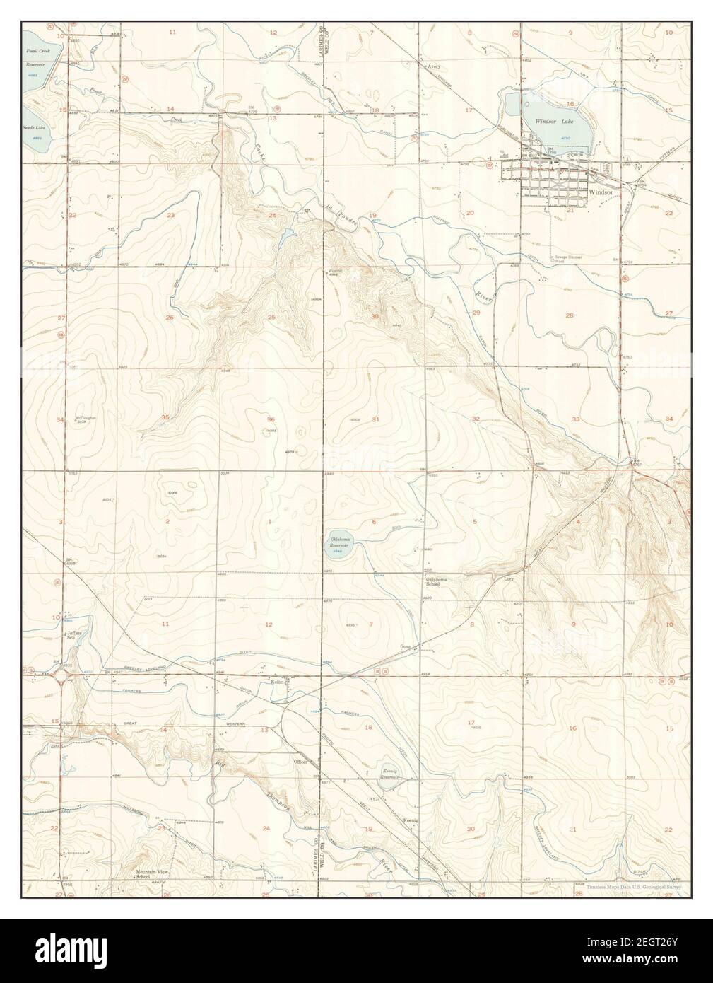 Windsor, Colorado, map 1950, 1:24000, United States of America by ...