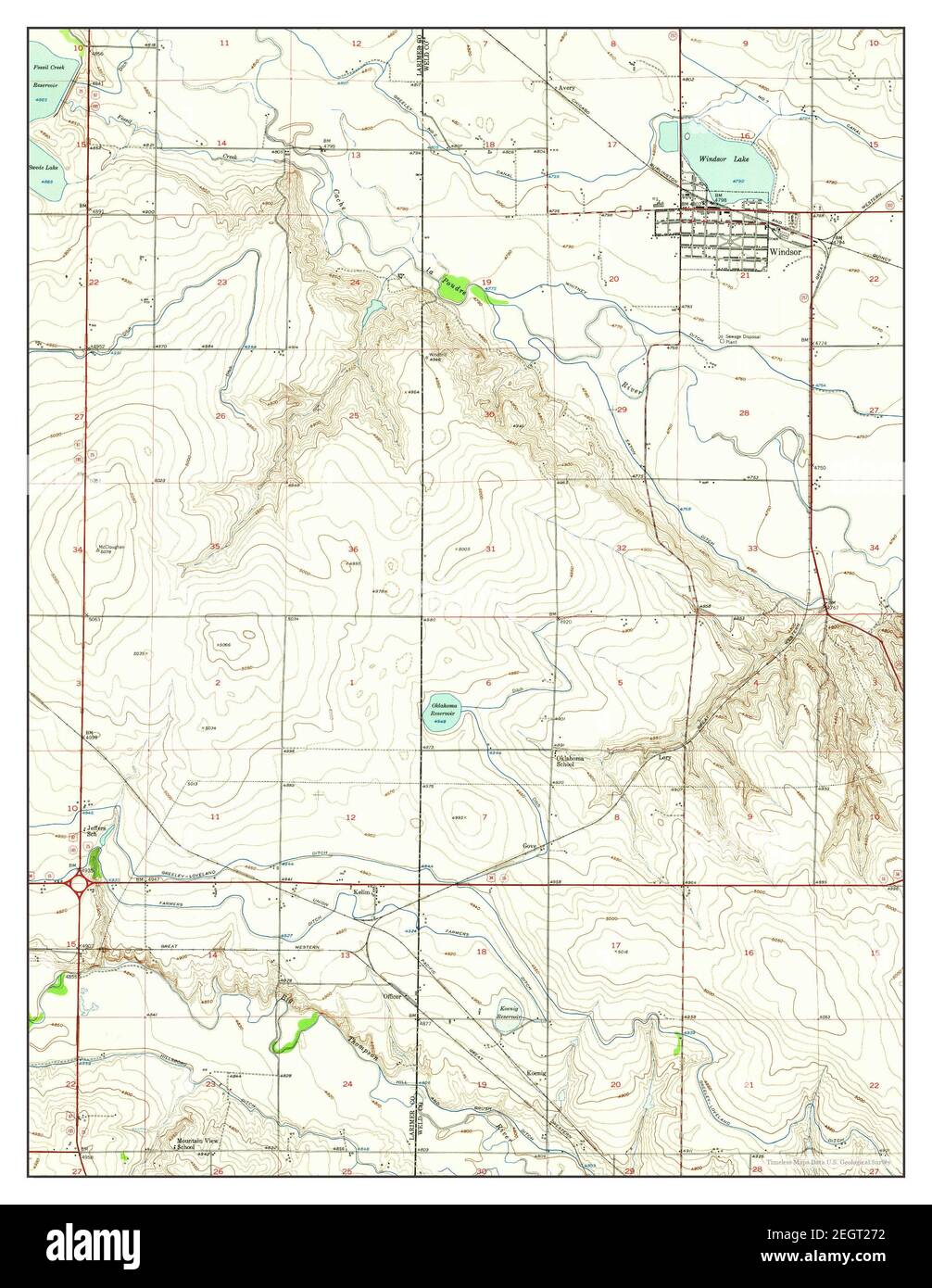 Windsor, Colorado, map 1950, 1:24000, United States of America by ...