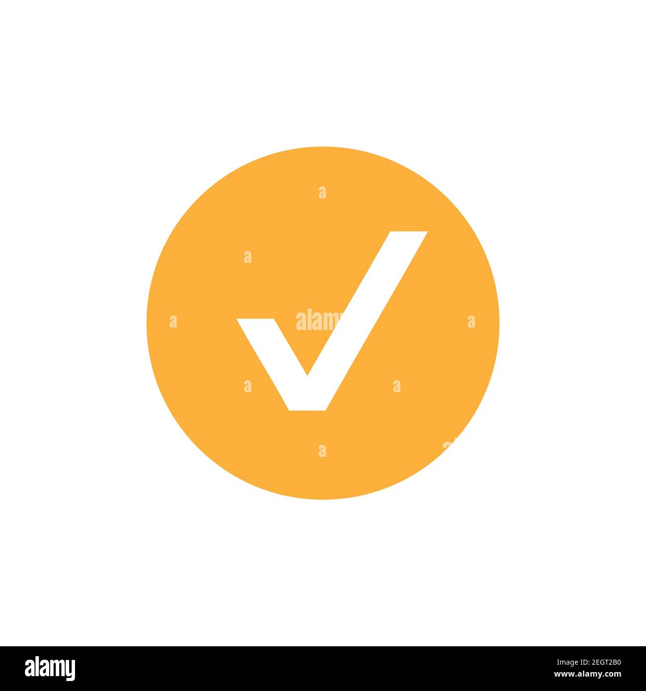 Orange check mark in check box Stock Vector Images - Alamy