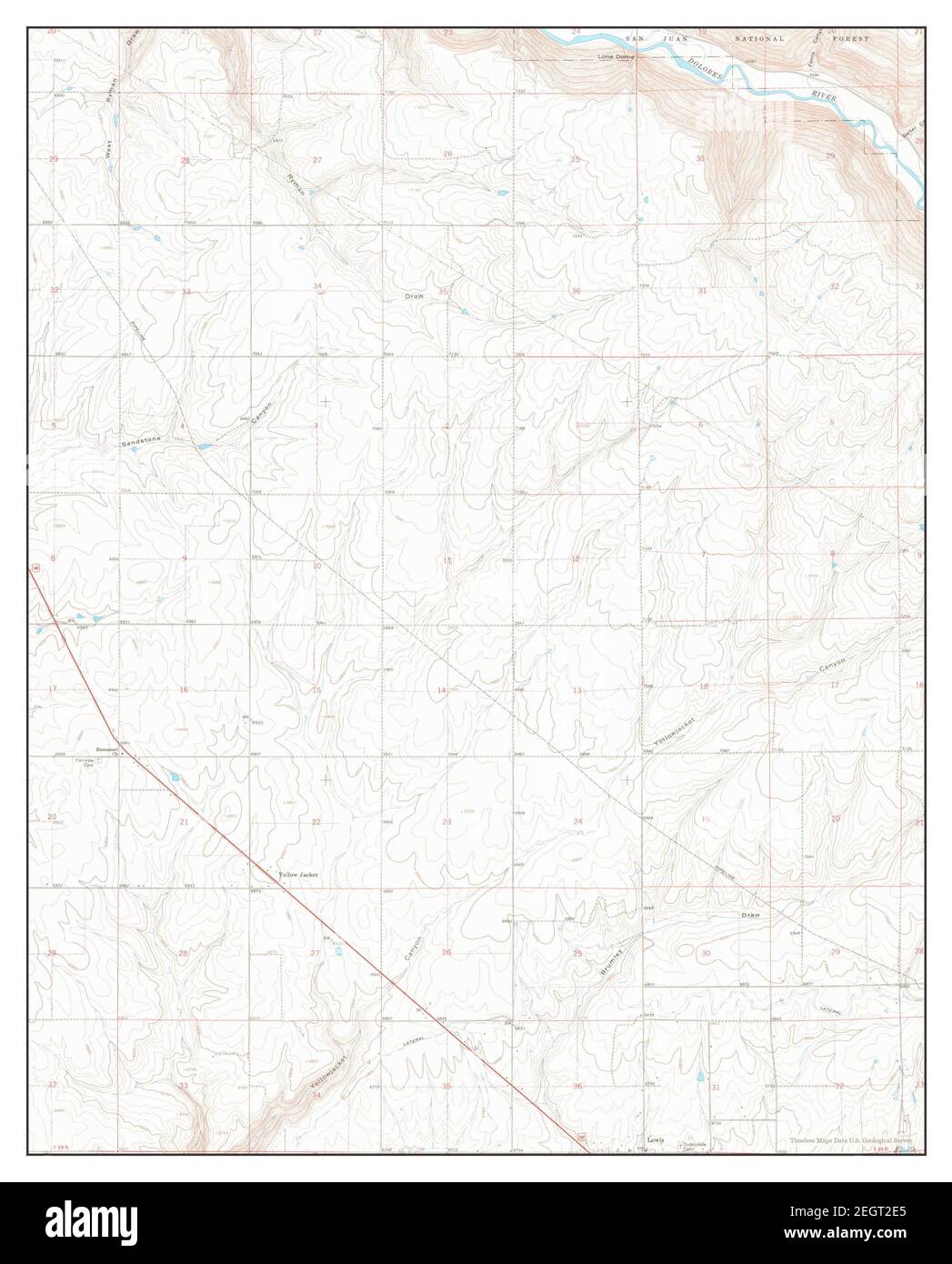 Yellow Jacket, Colorado, map 1965, 1:24000, United States of America by ...