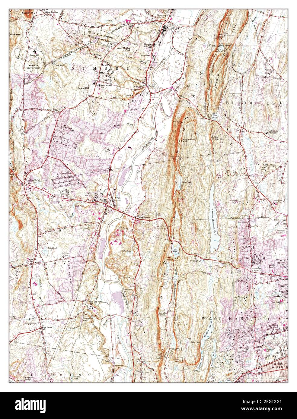 Avon, Connecticut, map 1957, 1:24000, United States of America by ...