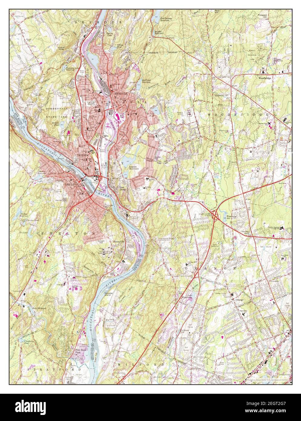 Ansonia connecticut map hi-res stock photography and images - Alamy