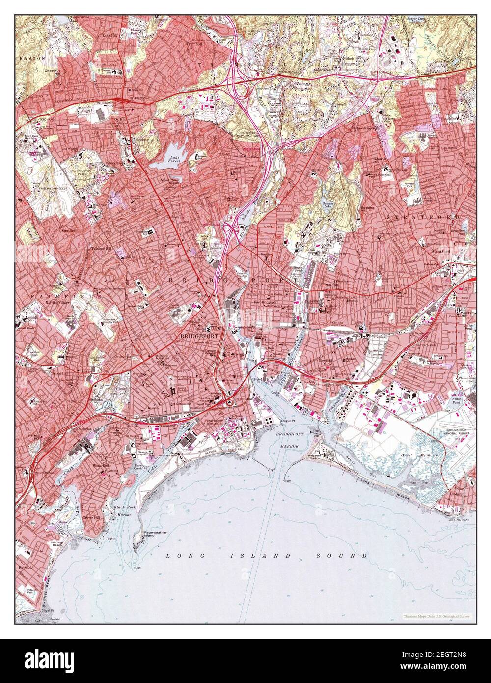 Bridgeport, Connecticut, map 1970, 1:24000, United States of America by ...